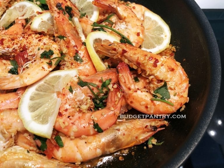 Prawns in garlic white wine lemon butter ⋆ Budgetpantry | Singapore ...